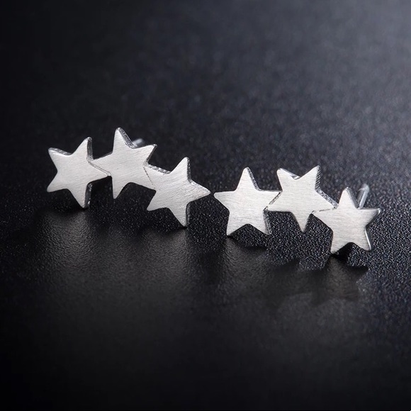 Jewelry | New Silver Plated 3 Star Stud Earrings | Poshmark